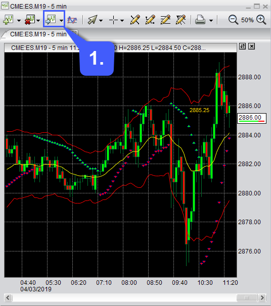 How do I Change the Time Interval of a Chart on the Firetip trading platform?
